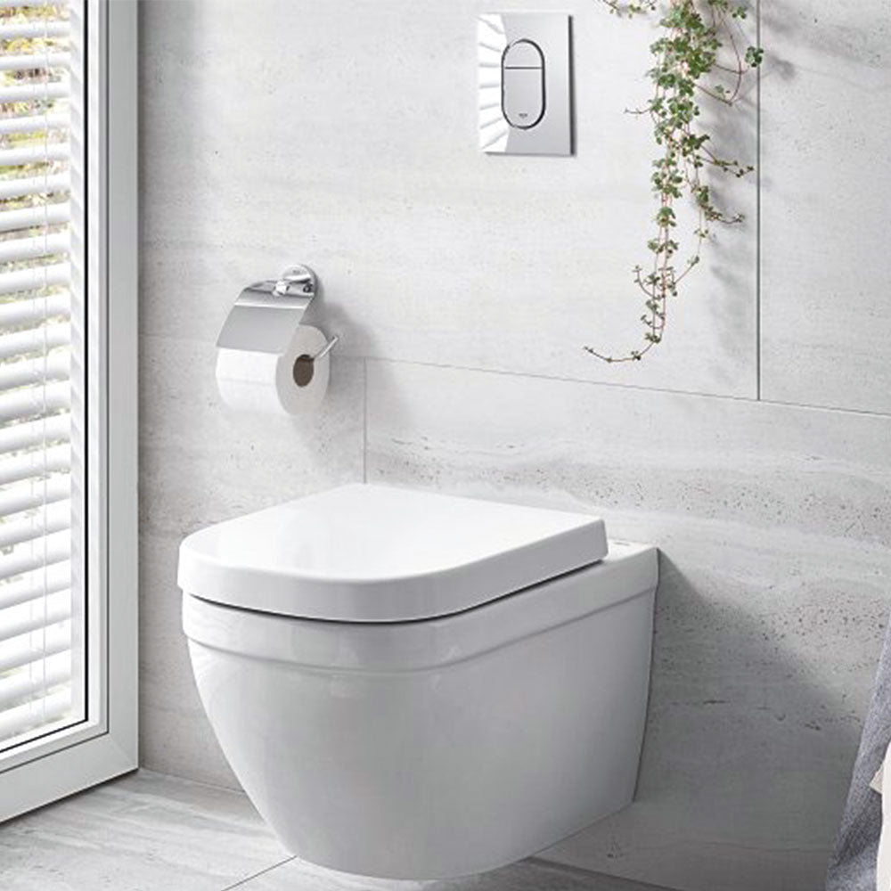 Grohe Wall Hung Euro Ceramic Wc Toilet Set - White - BuyonBudget % In Stock