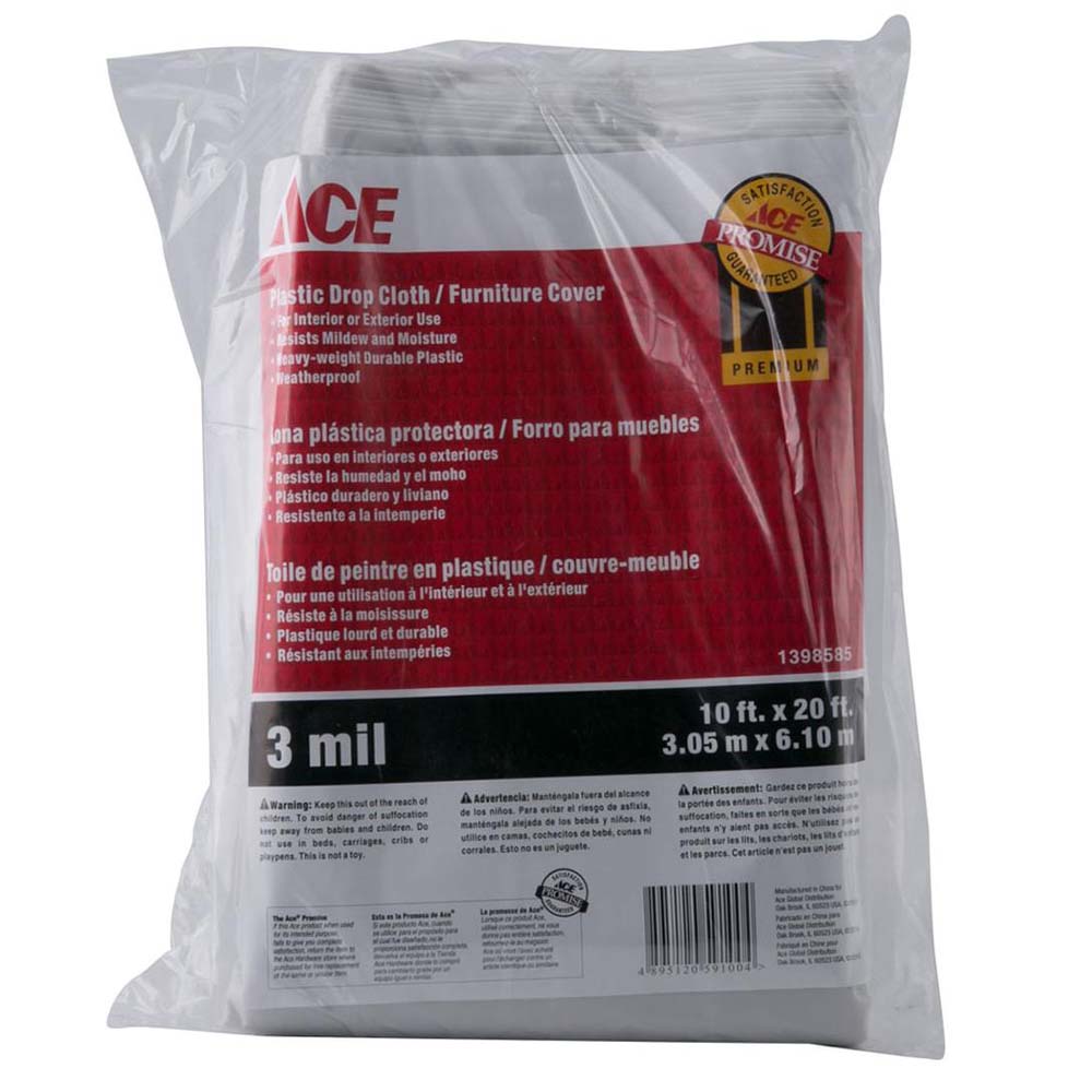 Ace Heavy Duty Plastic Drop Cloth - BuyonBudget % In Stock
