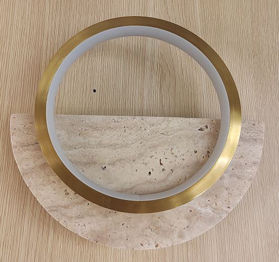 10990A-1W Wall Light – Copper & Yellow Marble - BuyonBudget % In Stock